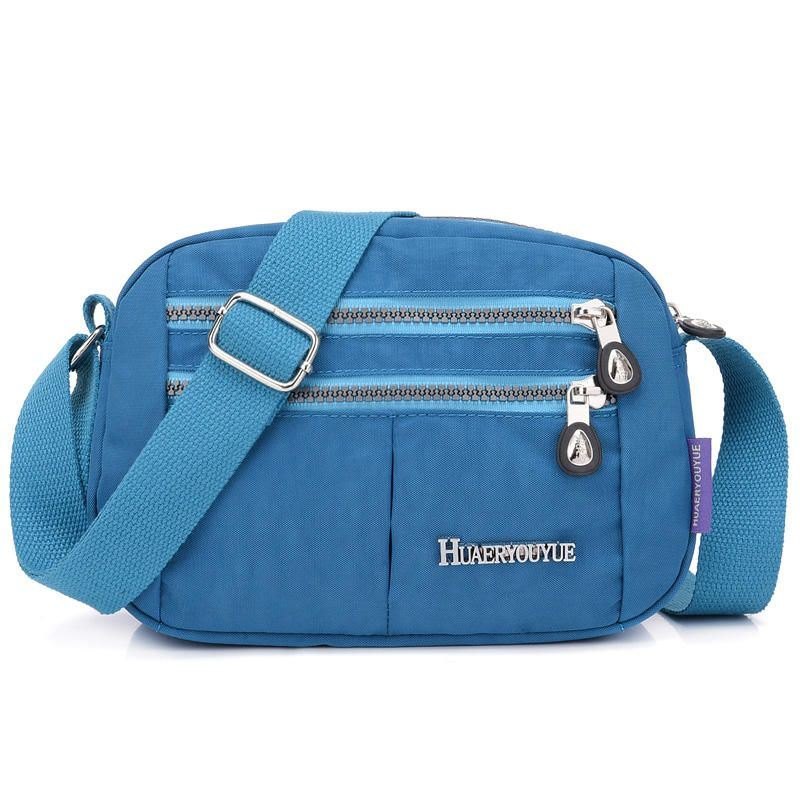 Dame Crossbody-veske Med Flere Lommer Vanntett Nylonveske | veskersko.com